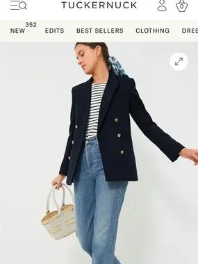 Tuckernuck | Jackets & Coats | Tuckernuck Navy Diana Blazer Like New ...